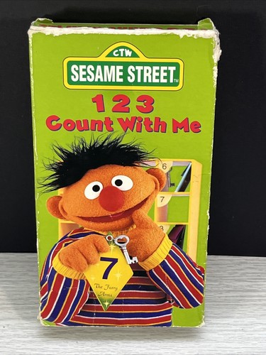 VTG VHS 123 Count With Me 1997 VCR Video Tape Movie Sesame Street Ernie ...