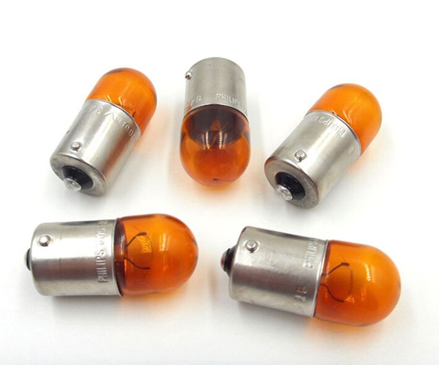 Philips 12v Ry10w Yellow Amber Bulb Light Lamp Ampoule Bau15s 12093 ...