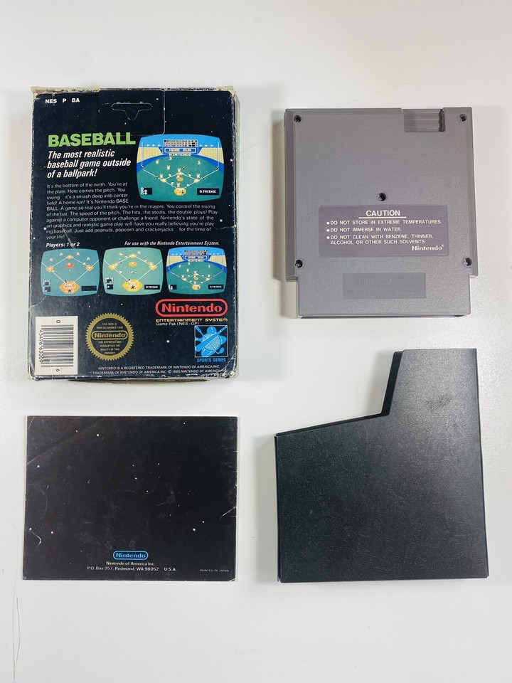 BASEBALL -- NES Nintendo Game Original HANG TAB BOX Complete CIB ...