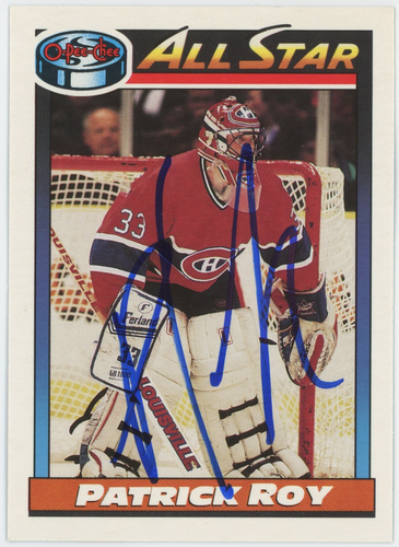 Patrick Roy Auto Signed 1991 OPC O-Pee-Chee All Star Canadiens #270 ...