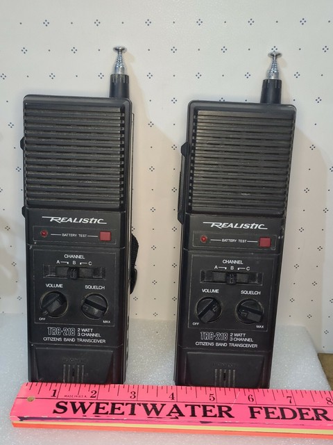 Pair Vintage Realistic Walkie Talkies 2 Watt 3 Channel CB Transceiver ...