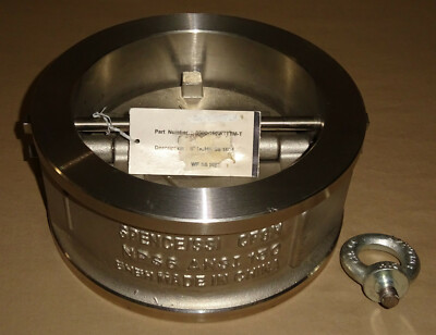 Spence 0600-150WTTTM-T 6" Wafer Stainless Steel Check Valve ...