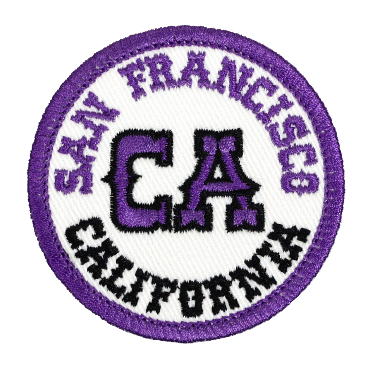 San Francisco California Embroidered Patch Ivory/Purple Iron-On Sew-On ...