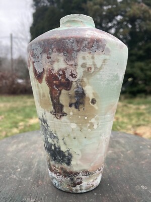 Original Tim Scull Ceramic Raku Pottery Vessel-Amphora-Canton Clay ...