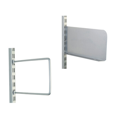 Twin Slot Shelving System Book End Shelf Ends SILVER Accessories ...