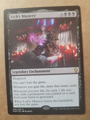 MTG Lich's Mastery - Dominaria Magic DOM (098/269) Black Rare English ...