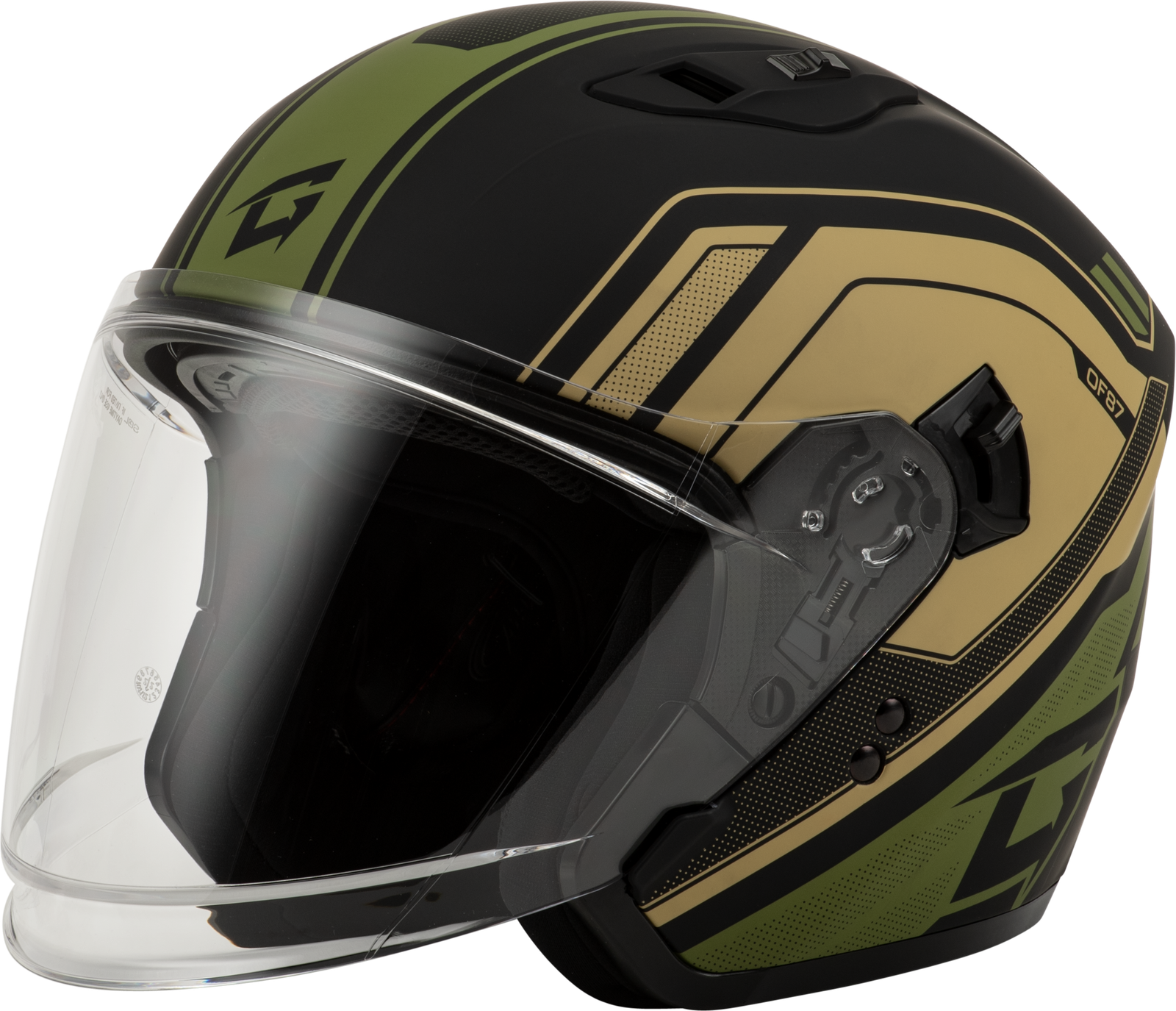 GMAX O1287225 OF-87 DUKE HELMET MATTE BLACK/GREEN MD | eBay