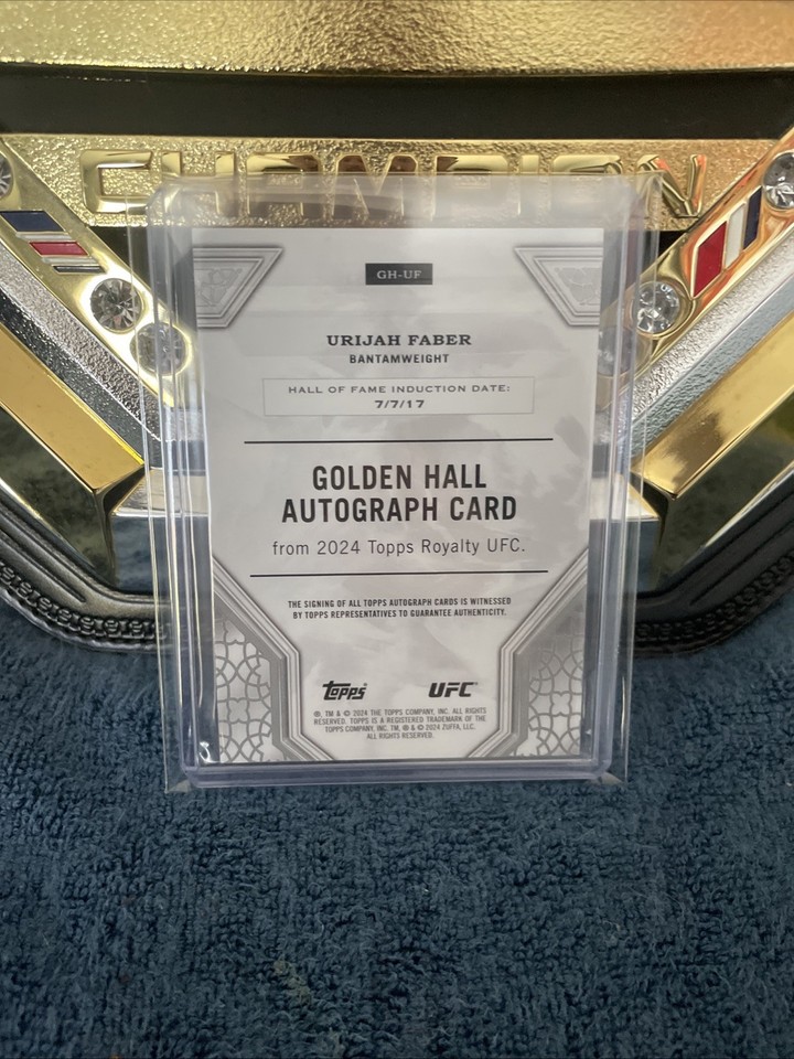 2024 Topps Royalty UFC Urijah Faber Golden Hall Autograph /10 | eBay
