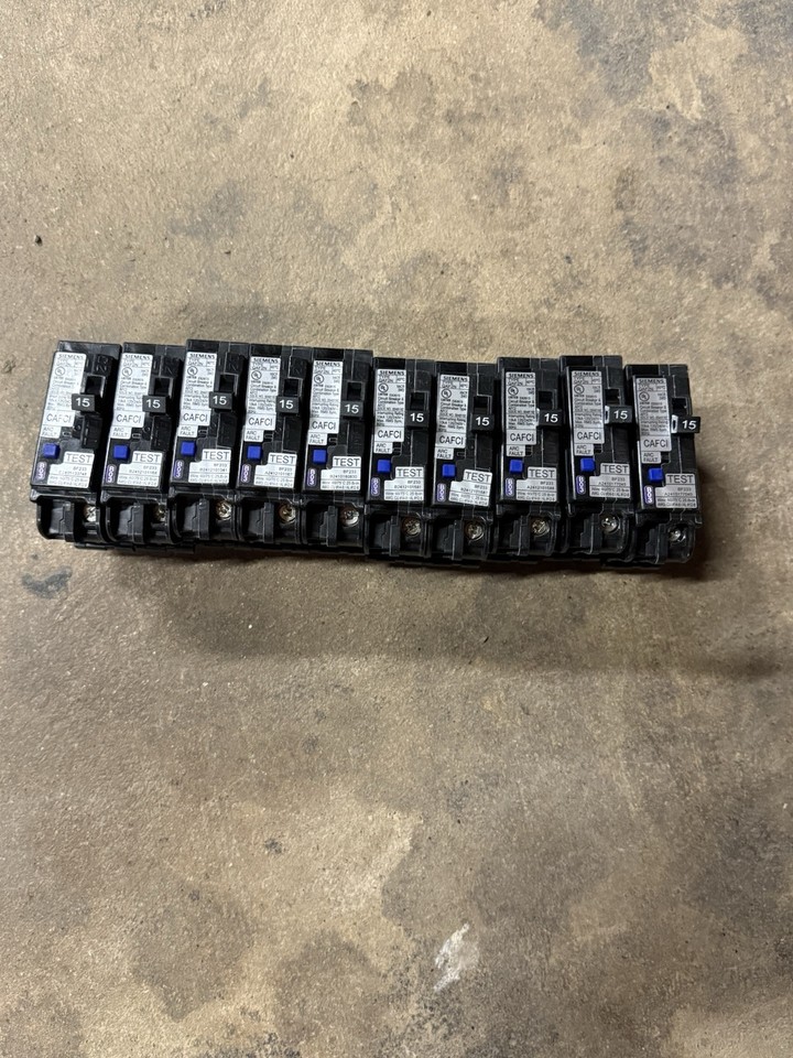 LOT OF 10 SIEMENS QA115AFCN 15A AFCI PLUG ON NEUTRAL (NO PIGTAIL WIRE ...