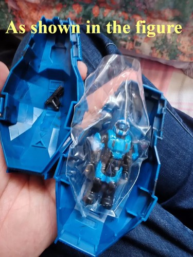 Mega Construx Bloks Halo Blue Airdrop Pod and Spartan Building Figure ...