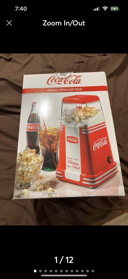 Nostalgia Coca Cola Hot Air Popcorn Popper Machine | eBay