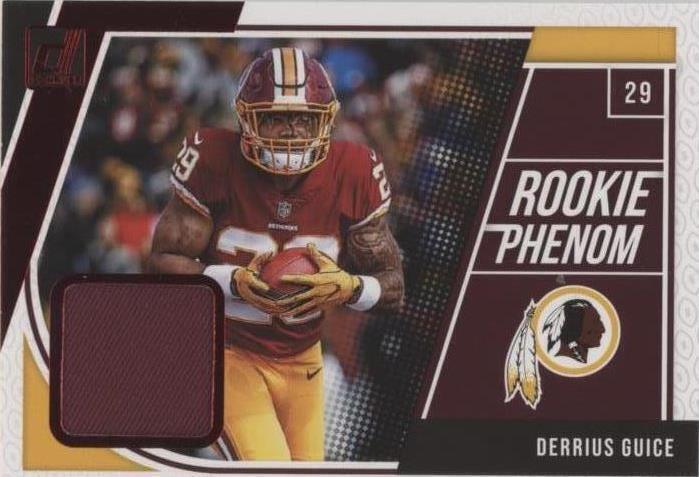 2018 Panini Donruss - Rookie Phenom Jerseys Derrius Guice #7 Red (MEM ...