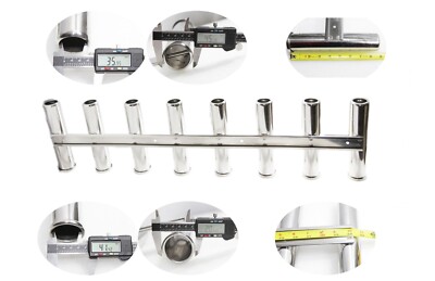 Boat Marine SS 316 Fishing Rod Holder Link Wall Mounted Tubes Rack ...