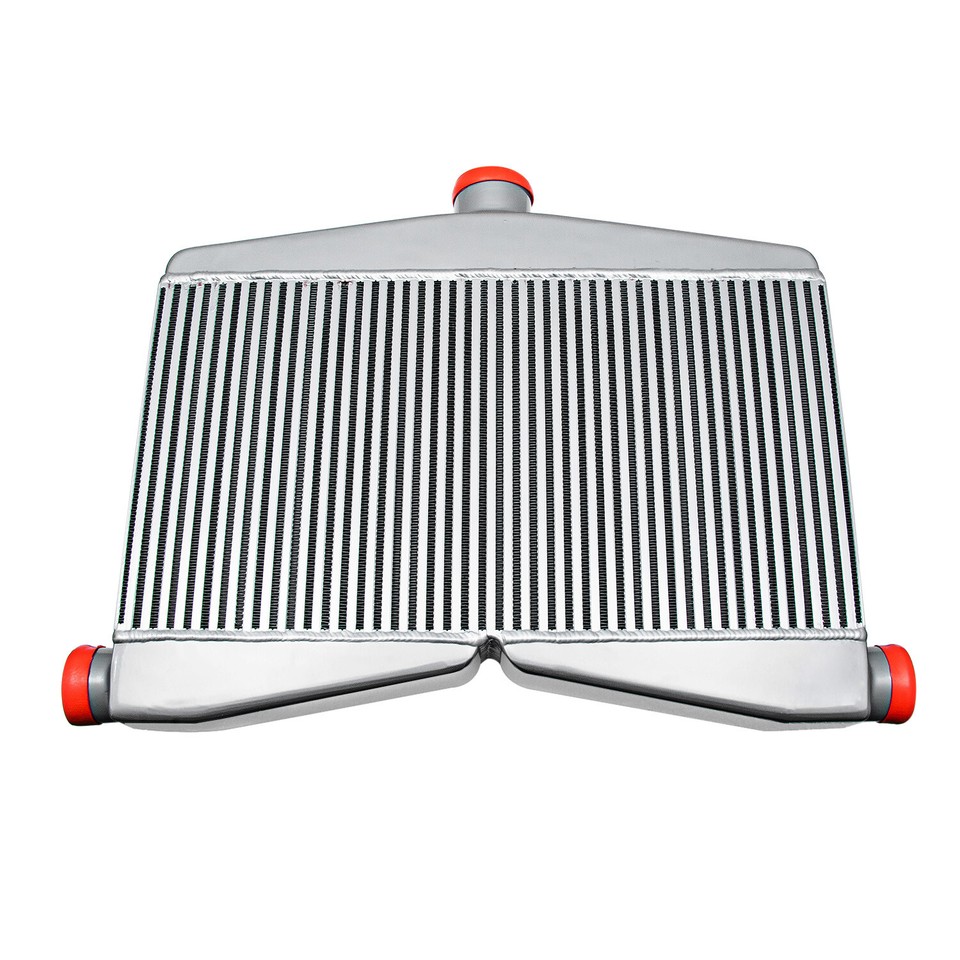 Twin Turbo Intercooler Dual 2.5 Inlet 3" Center Outlet 2-In-1-Out 24 ...