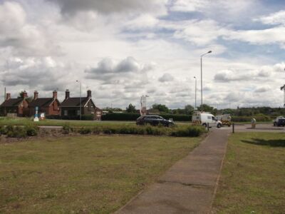 Photo 6x4 View of roundabout from Information centre Ollerton c2013 ...