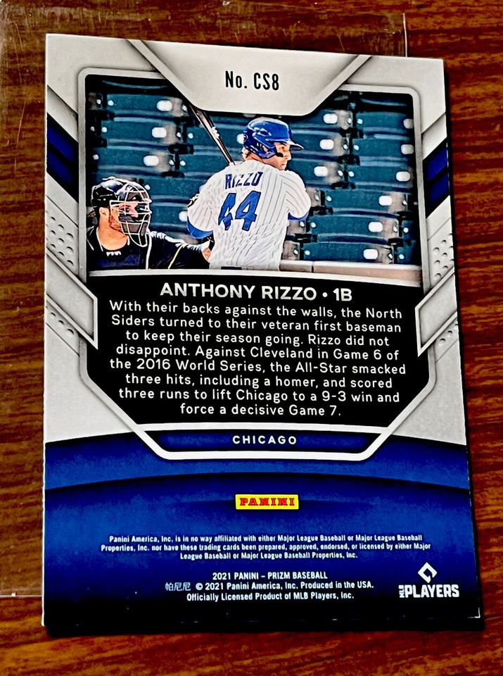 Anthony Rizzo 2021 Panini PRIZM CHAMPIONSHIP STAGE NY Yankees # CS8 | eBay