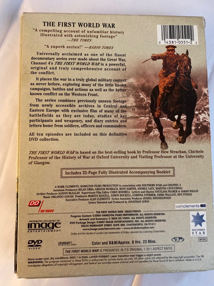 The First World War The Complete Series 4 DVD Set | eBay