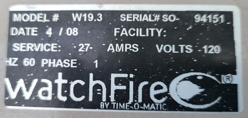 Full Color WatchFire Digital Sign Model W19.3 12" x 12" 19mm | eBay