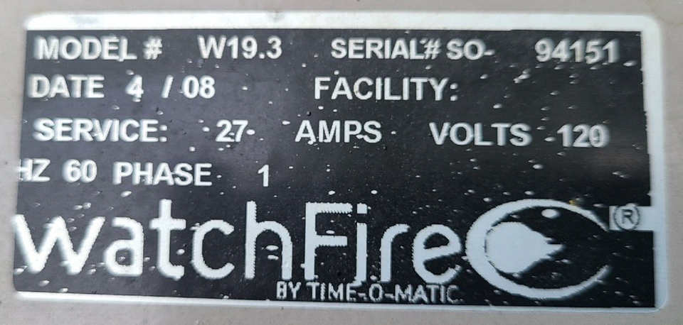 Full Color WatchFire Digital Sign Model W19.3 12" x 12" 19mm | eBay