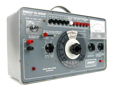 SPRAGUE TEL-OHMIKE TO-A6 VINTAGE CAPACITOR TESTER ANALYZER W MANUAL ...