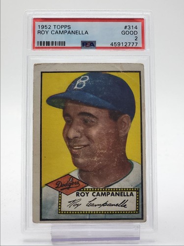 ROY CAMPANELLA 1952 TOPPS MLB BASEBALL DODGERS #314 PSA 2 Q2620 | eBay