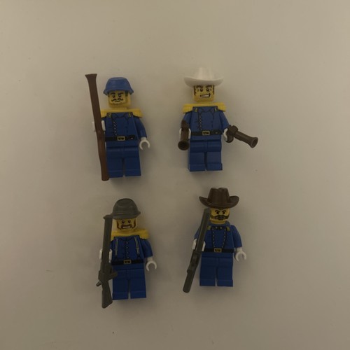 VINTAGE genuine LEGO WESTERN US CAVALRY SOLDIER MINIFIGURE set wild ...