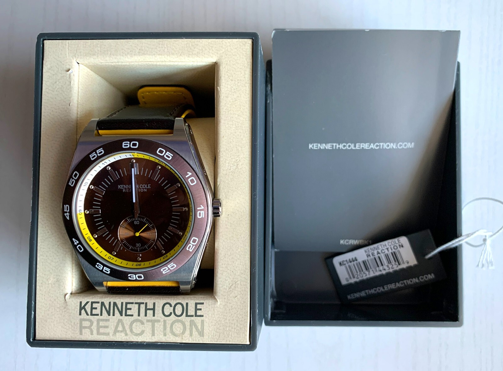 Men's Stainless Kenneth Cole Reaction Watch Mocha Bro… - Gem