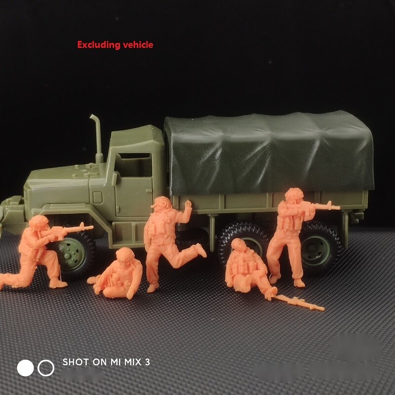 1/72 WW II US"fierce firefight Cover the wounded"5 man model(3D printed ...