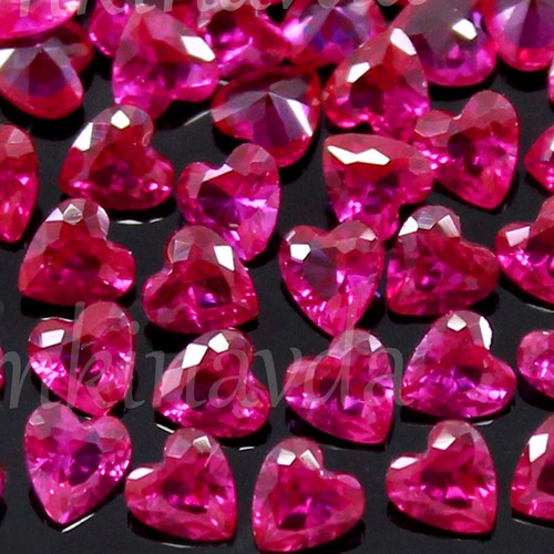 Natural Certified Mogok Red Ruby 2.20 MM Heart Eye Clean Gemstone 10 ...
