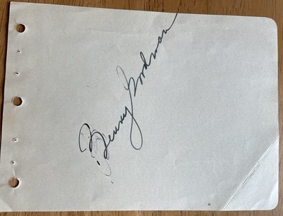 Clarinetist and Bandleader Benny Goodman Autograph Album Page signed ...