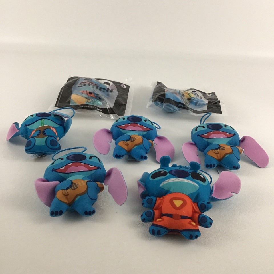Disney Lilo & Stitch Movie McDonald's Happy Meal Plush Toy Lot Surfer ...