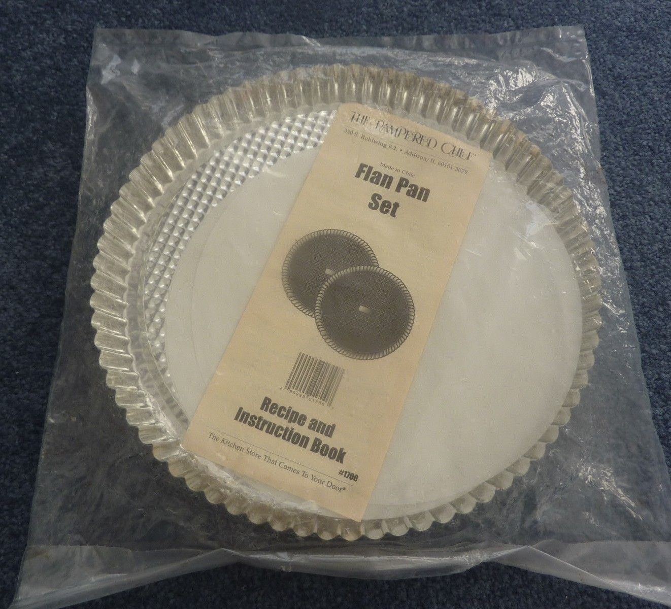 Set of 2 Pampered Chef 10 Inch Flan Pan Model 1700 Metal Tin Baking ...