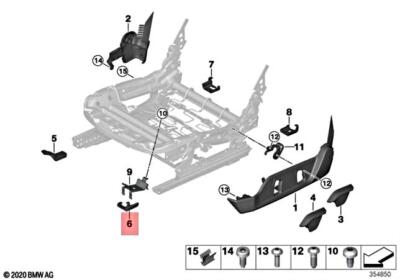 For BMW Genuine Seat Track Cover Front Left 52107314013 | eBay