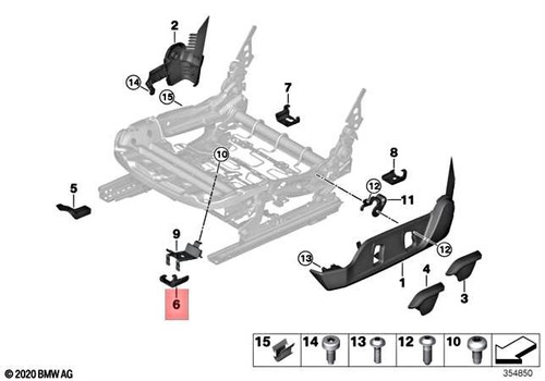 For BMW Genuine Seat Track Cover Front Left 52107314013 | eBay