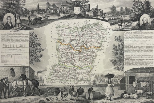 Mayenne Department Original Map Of 1850 France | eBay