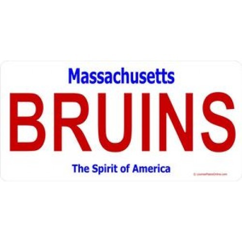 BOSTON BRUINS TEAM NHL HOCKEY MASSACHUSETTS STATE LICENSE PLATE MADE IN ...