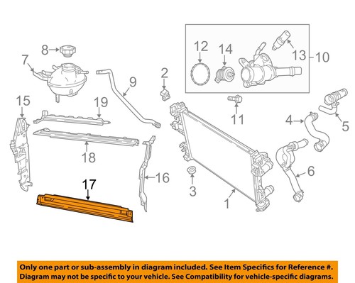 CHRYSLER OEM 17-21 Compass Cooling Radiator Components-Lower Shield ...