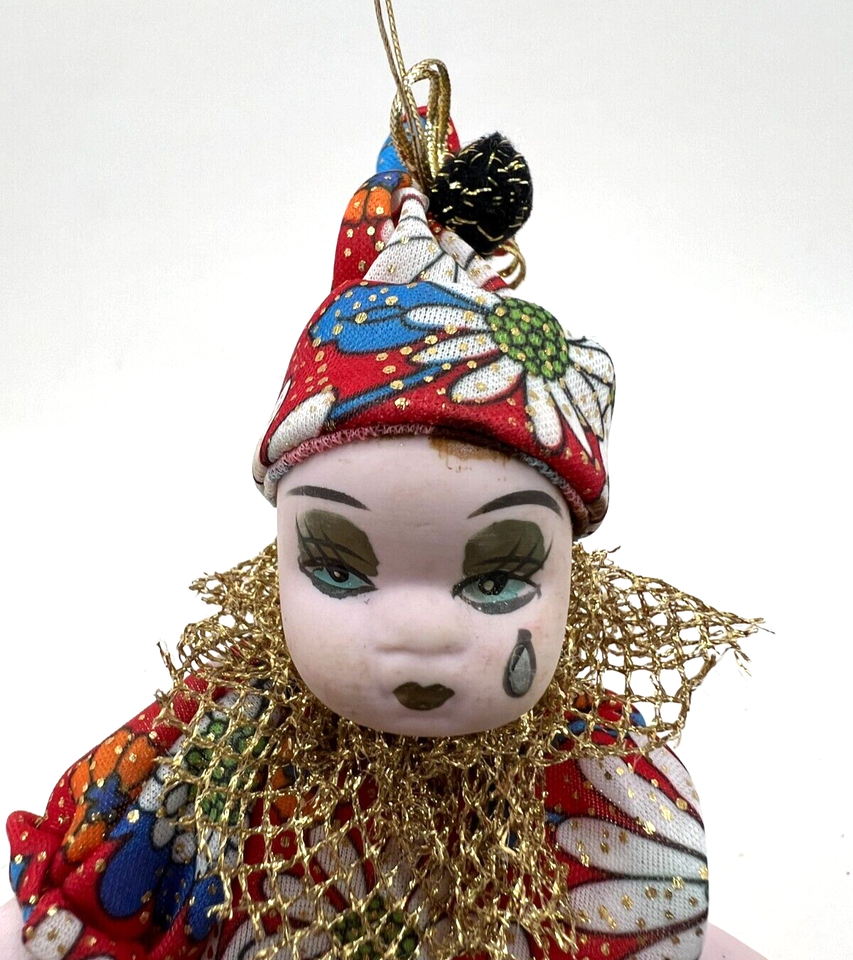Mardi Gras Crying Baby Clown Doll 6" Porcelain Posable from K's ...