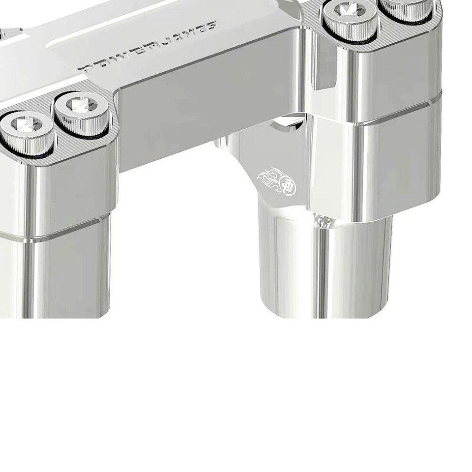 CNC 2.4" Risers Kit 1" Bar Clamp For Harley Dyna Softail Road King ...