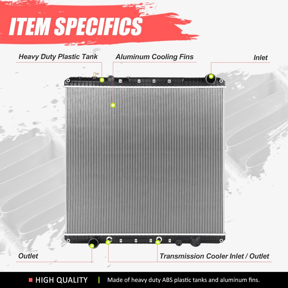 OE Style 2- Rows Aluminum Core Radiator For Freightliner Cascadia M2 ...