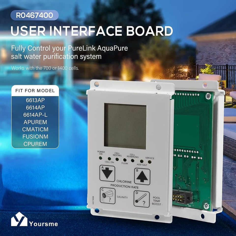 R0467400 User Interface Board for Zodiac Aquapure & Jandy Purelink ...