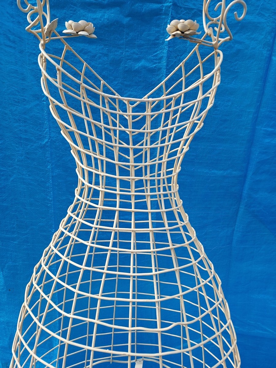 Hobby Lobby Wire Dress Form Vintage Female Metal Black Mannequin Form