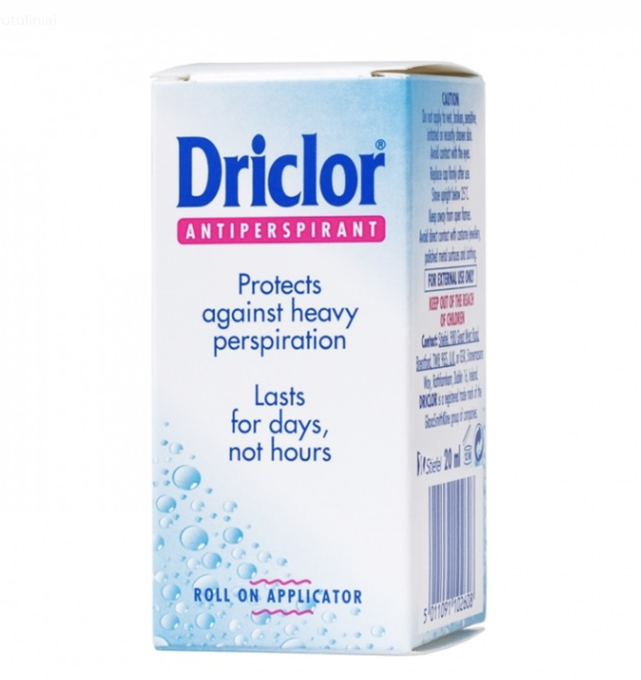 2pack DRICLOR ANTIPERSPIRANT ROLL ON 20ml For excessive sweating | eBay