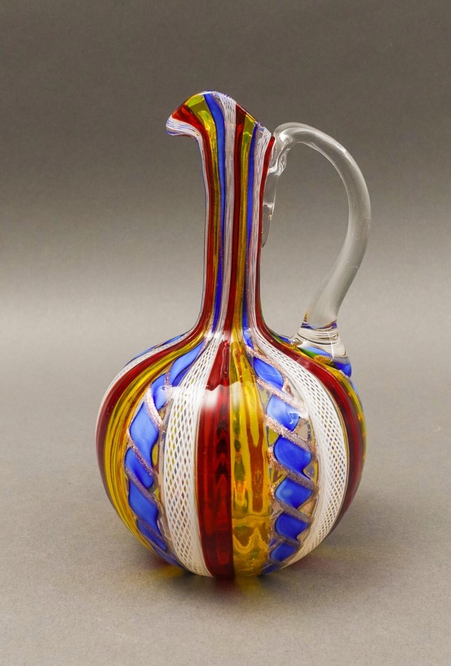 Lavorazione Arte Murano Italy Ribbon Zanfirico Latticino Art Glass ...