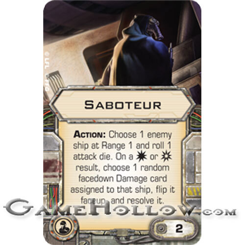 Star Wars Miniatures X-Wing Upgrade Card SABOTEUR Crew | eBay