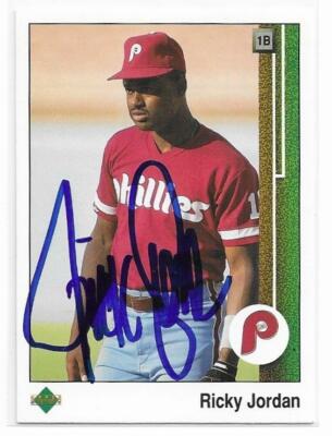 RICKY JORDAN Autographed Signed 1989 Upper Deck card Philadelphia ...