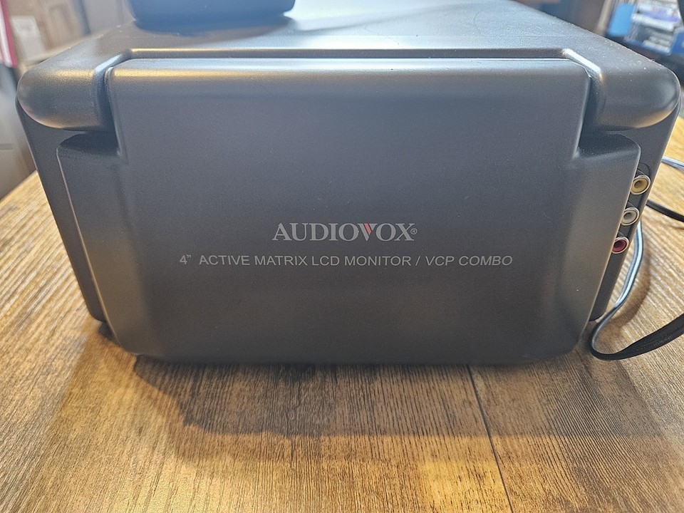 WORKS Audiovox Portable VHS Video Tape Player 4" LCD Monitor VBP1000S ...