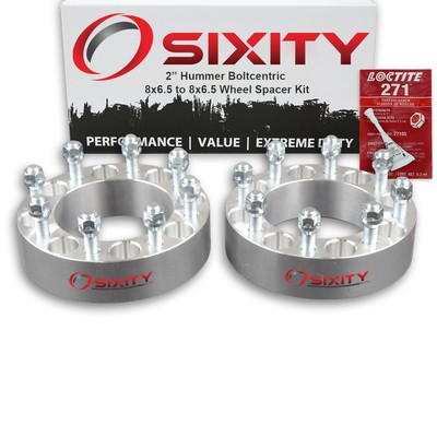 2pc 2" Wheel Spacers for Hummer H1 H2 H3 Truck SUV Adapters Lugs Stud ...