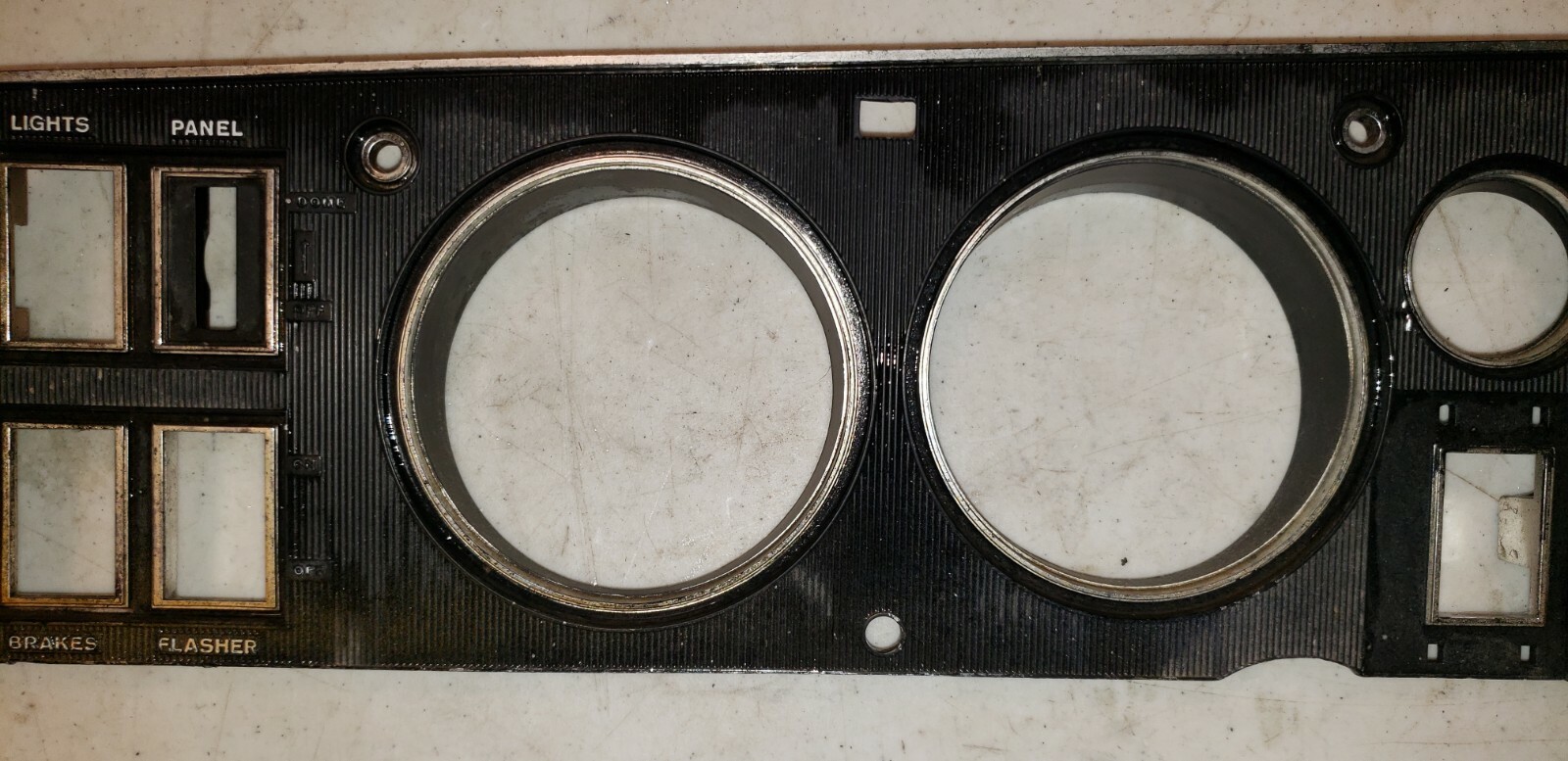 1968 DODGE CHARGER CORONET GTX BLACK RIB RALLYE DASH BEZEL PLATE 68 B ...