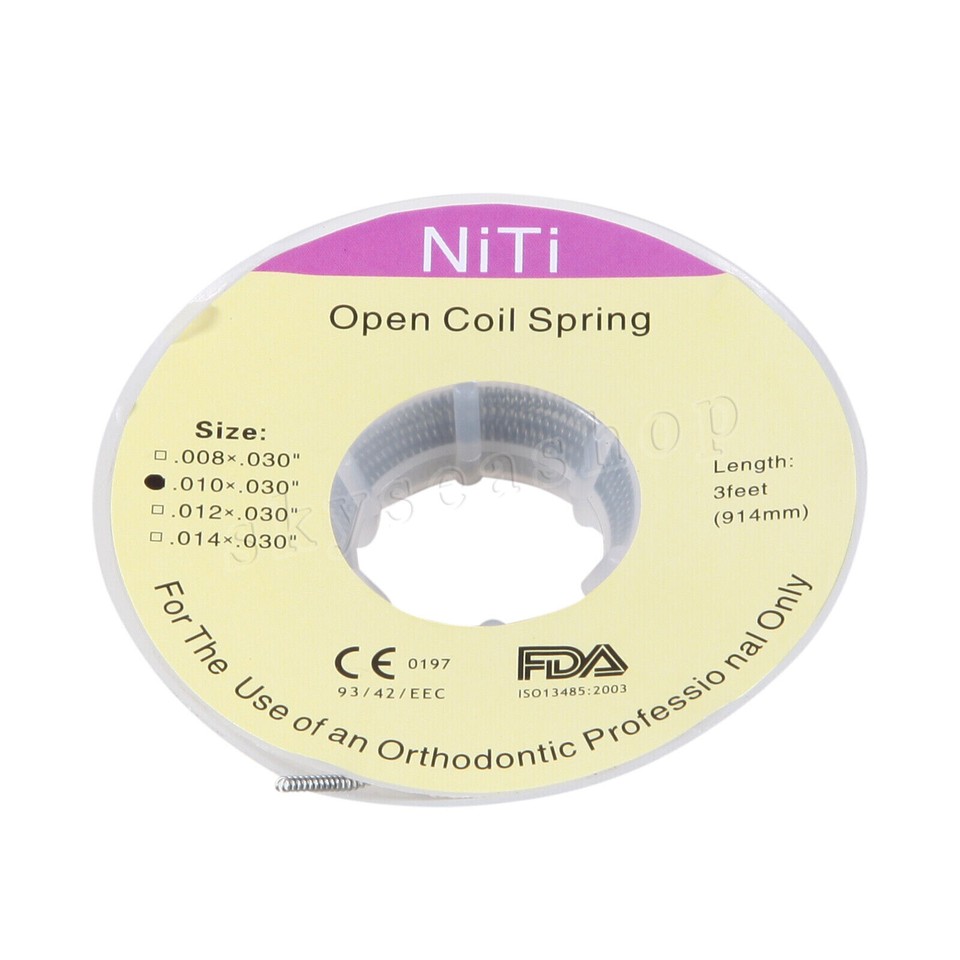 10 Roll Dental Orthodontic Niti Open Coil Spring Spool Dia.010 *030 ...